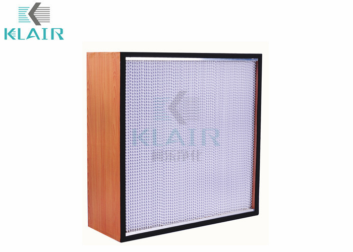Clean Room Hepa Filters H13 With Particle Board Frame / Aluminium Separator